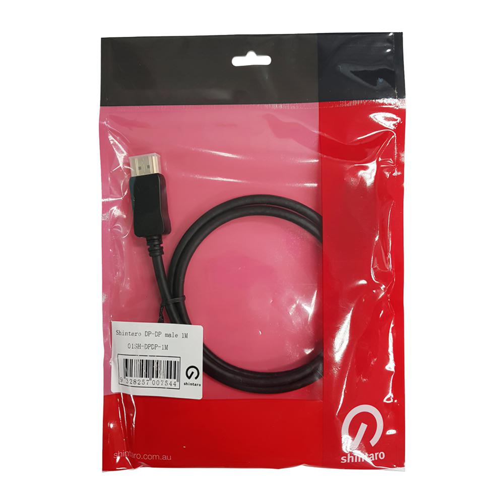 Shintaro 1m DisplayPort to DisplayPort Cable V1.4 - 4K, Secure Lock ...